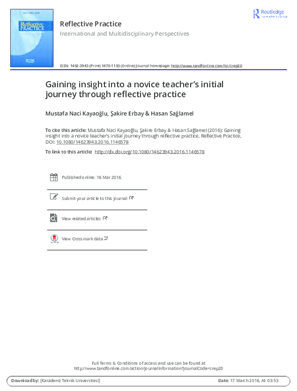(PDF) Reflective Practice International and Multidisciplinary ...
