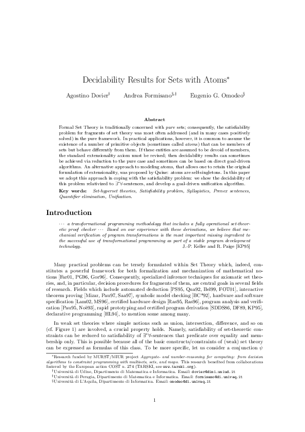 reduction decidability