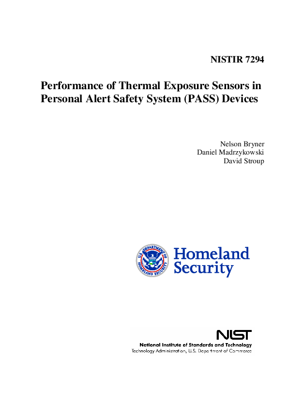 (PDF) Performance of Thermal Exposure Sensors in Personal Alert Safety ...