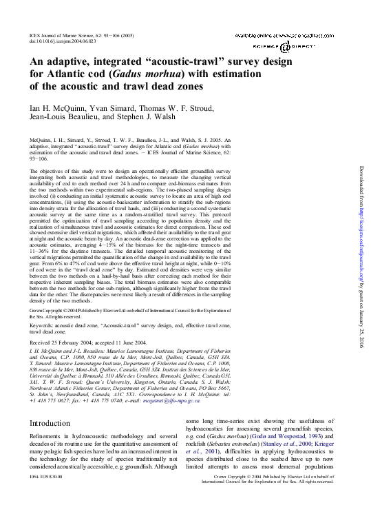 (PDF) An adaptive, integrated ?acoustic-trawl? survey design for ...