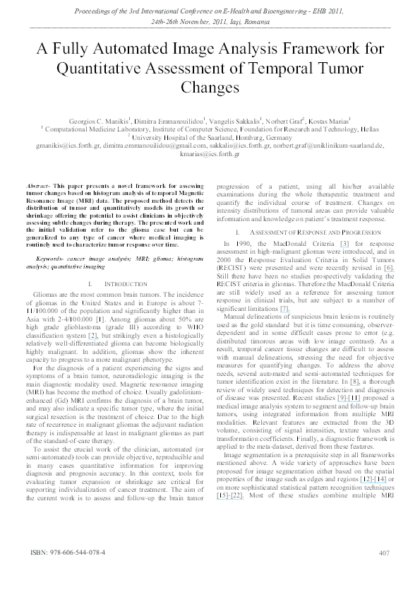 (PDF) A fully automated image analysis framework for quantitative ...