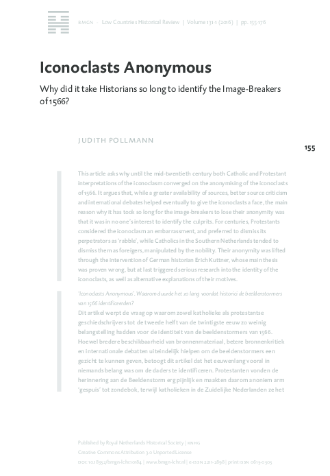 (PDF) 'Iconoclasts Anonymous. Why did it take historians so long to ...