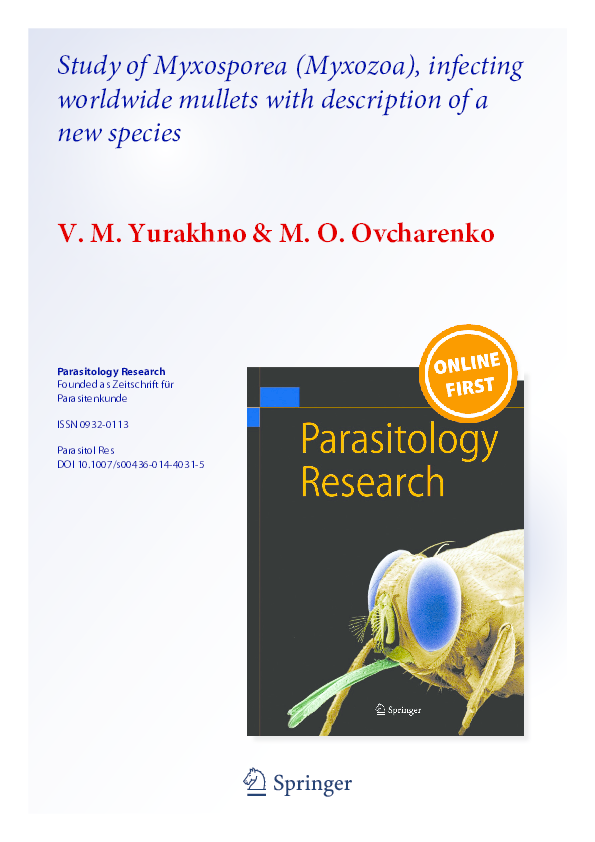 (PDF) Study of Myxosporea (Myxozoa), infecting worldwide mullets with ...