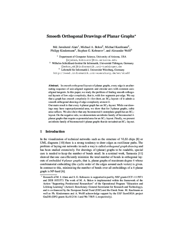 (PDF) Smooth Orthogonal Drawings of Planar Graphs