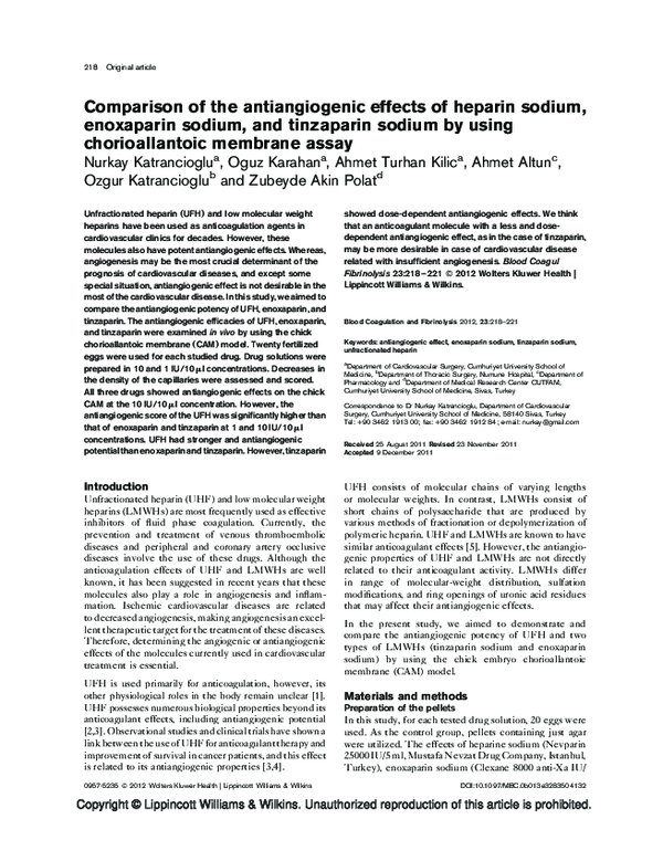 (PDF) Comparison of the antiangiogenic effects of heparin sodium ...