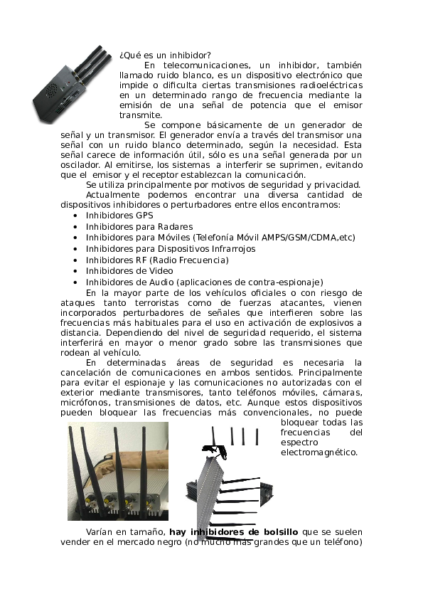 (DOC) Qué es un inhibidor