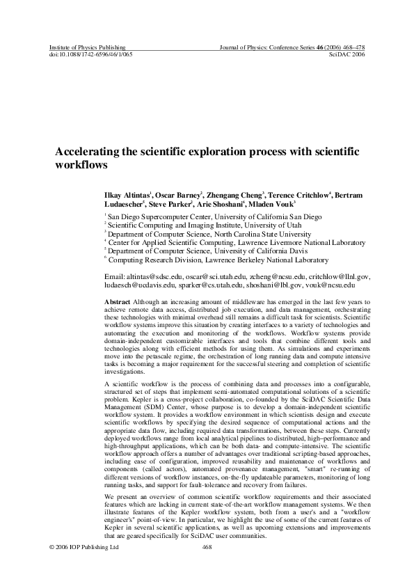 (PDF) Integrating Scientific Workflows and Large Tiled Display Walls: Bridging the Visualization ...