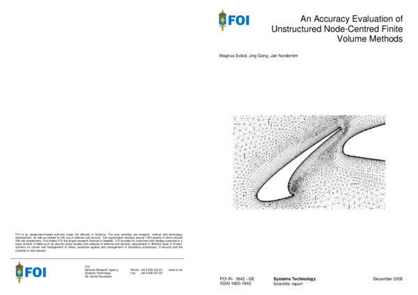 Pdf An Accuracy Evaluation Of Unstructured Node Centred Finite Volume