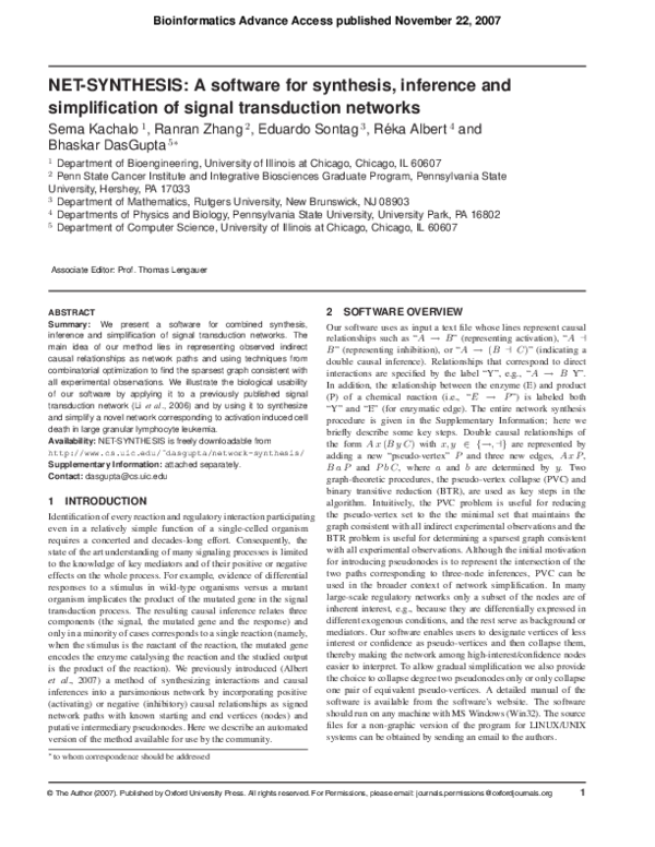(PDF) NET-SYNTHESIS: a software for synthesis, inference and simplification of signal ...