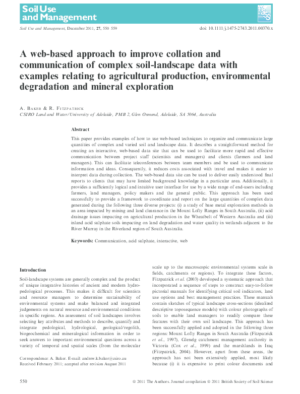 (PDF) A web-based approach to improve collation and communication of ...