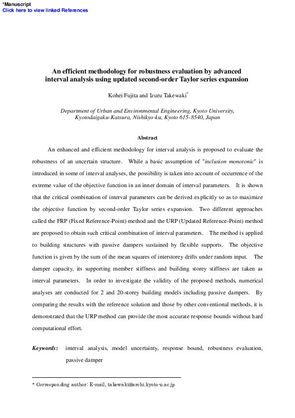 (PDF) An efficient methodology for robustness evaluation by advanced interval analysis using ...