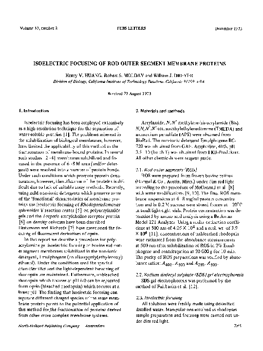 (PDF) Isoelectric focusing of rod outer segment membrane proteins ...