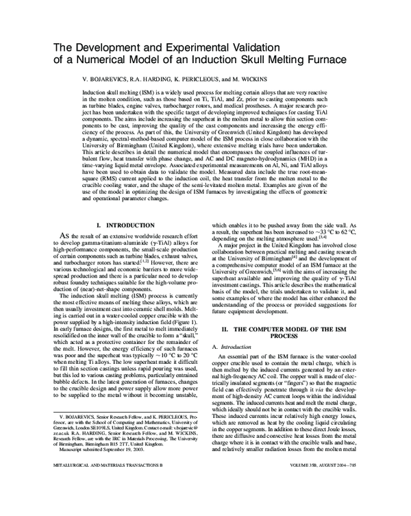 Pdf The Development And Experimental Validation Of A Numerical Model Of An Induction Skull