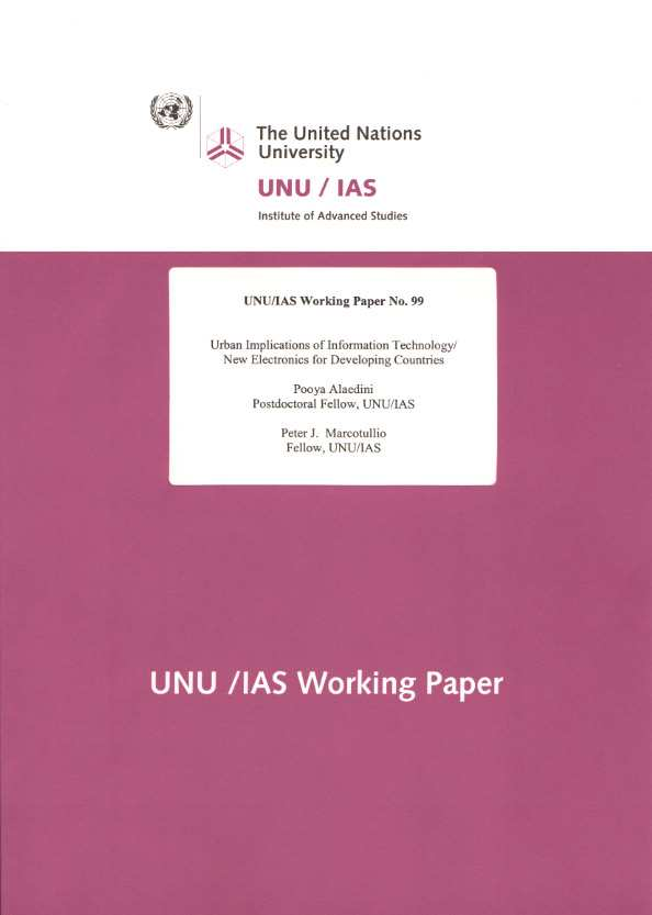 (PDF) Urban Implications of Information Technology/New Electronics for ...