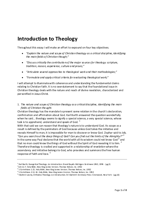 (PDF) An Introduction to Evangelical Theology