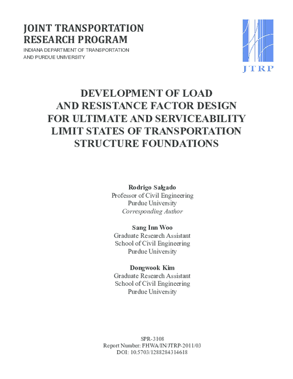 (PDF) Development of Load and Resistance Factor Design for Ultimate and ...