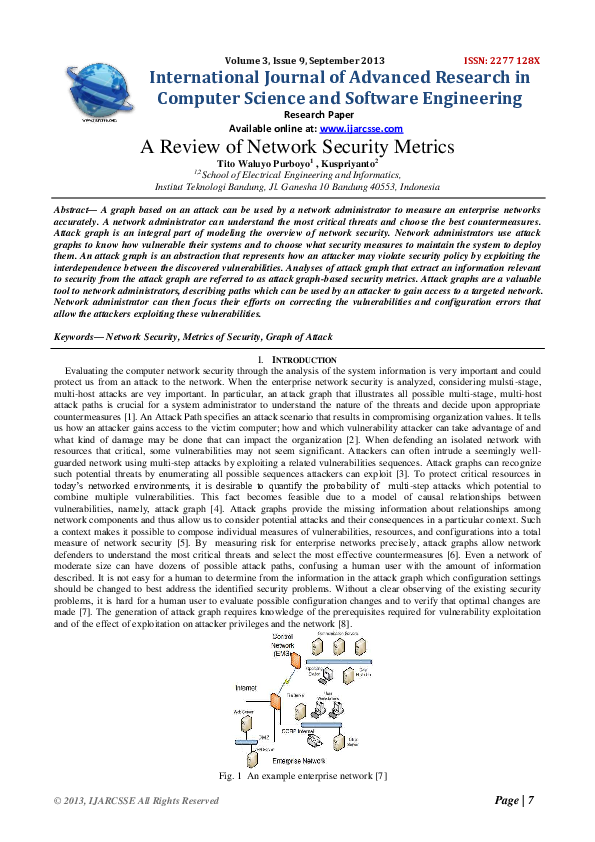(PDF) A Review of Network Security Metrics