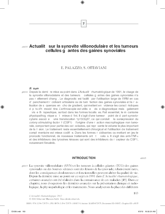 (PDF) Arthroscopic treatment of localized pigmented villonodular ...