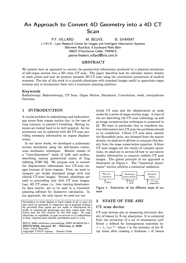 (PDF) An Approach to Convert 4D Geometry into a 4D CT Scan