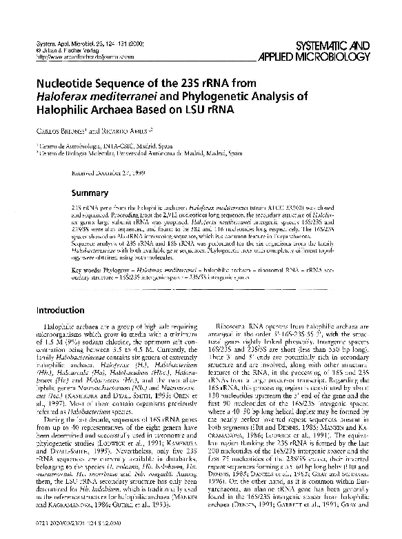 (PDF) Comparative Restriction Maps of the Archaeal Megaplasmid pHM300 in Different Haloferax ...