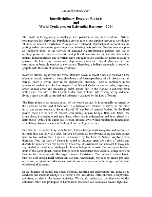 (DOC) Interdisciplinary, multi-disciplinary research project and World ...