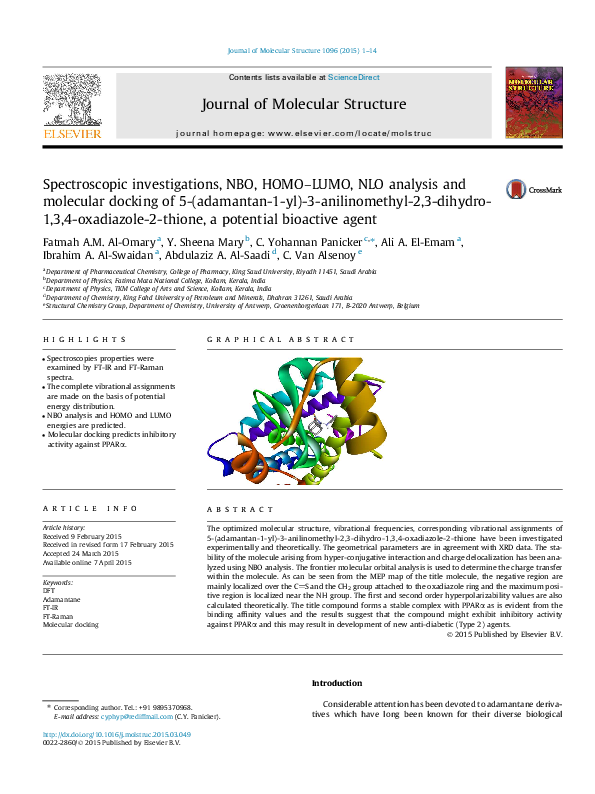 (PDF) Spectroscopic investigations, NBO, HOMO-LUMO, NLO analysis and molecular docking of 5 ...
