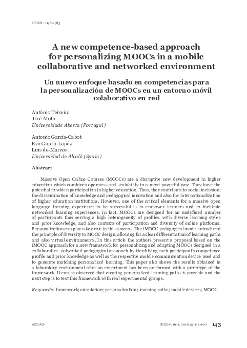 (PDF) A new competence-based approach for personalizing MOOCs in a mobile collaborative and ...