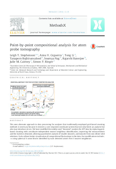 (PDF) Point-by-point compositional analysis for atom probe tomography