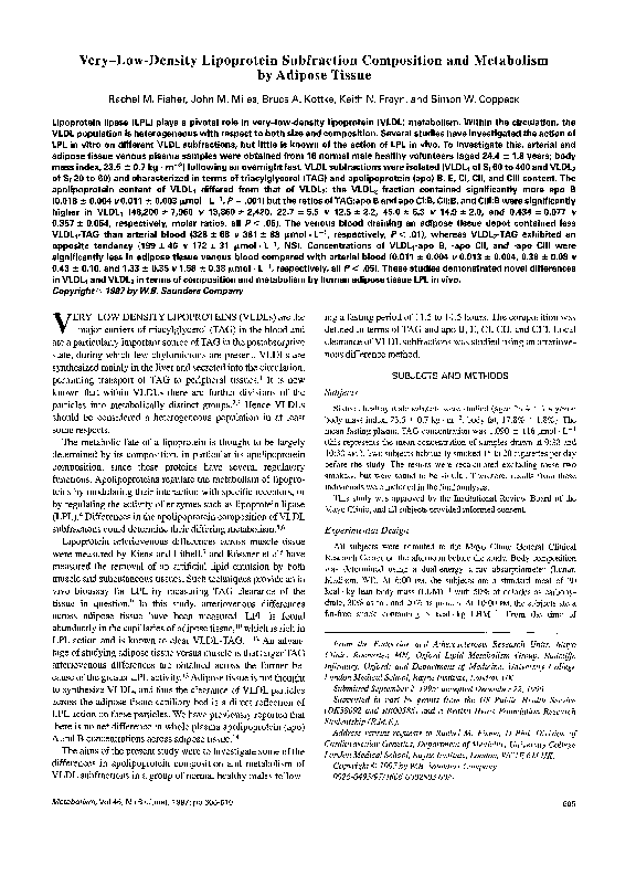(PDF) Very-low-density lipoprotein subfraction composition and ...