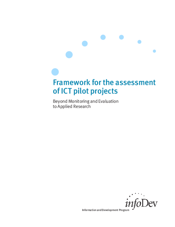 (PDF) Framework for the assessment of ICT pilot projects