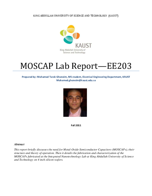 (PDF) MOSCAP Lab Report
