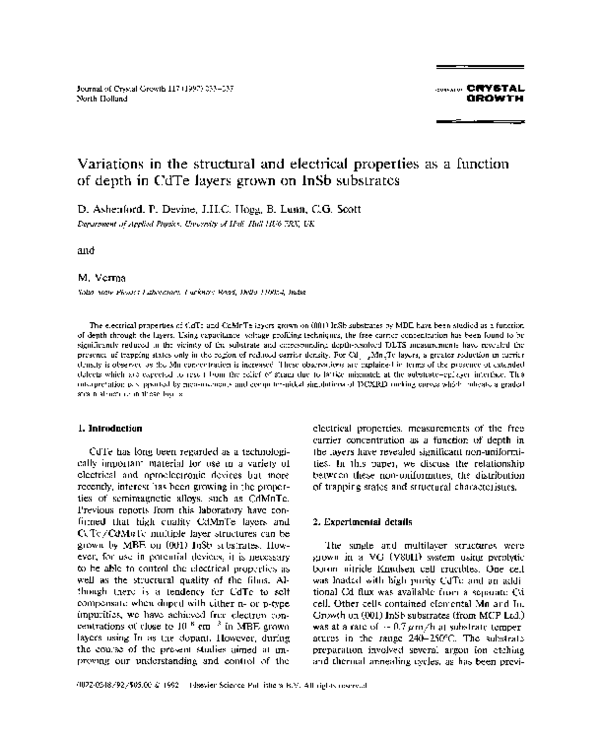 (PDF) Variations in structural and electrical properties of magnetron-sputtered indium tin oxide ...