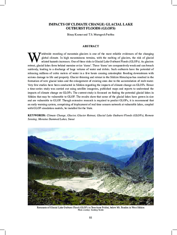 (PDF) Climate Change in Sikkim - Patterns, Impacts and Initiatives