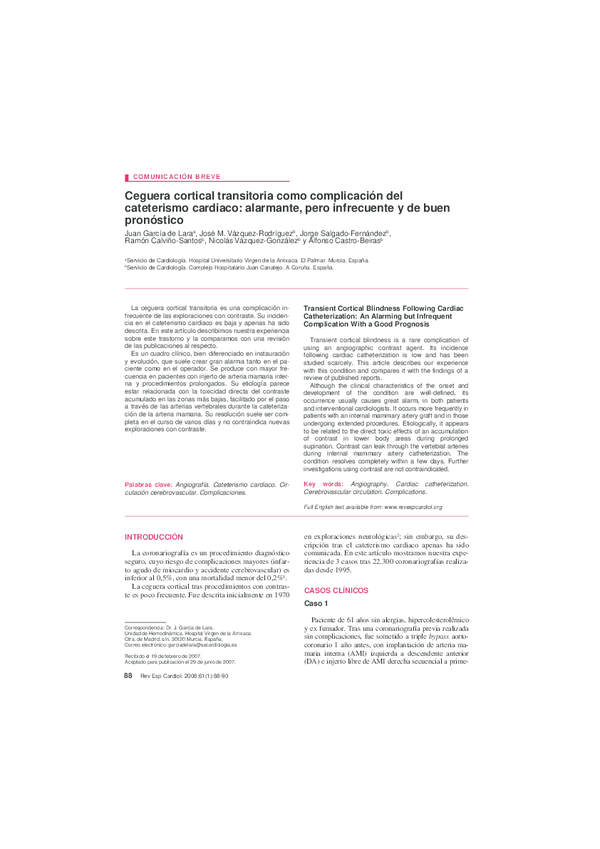 (PDF) Ceguera cortical transitoria como complicación del cateterismo ...