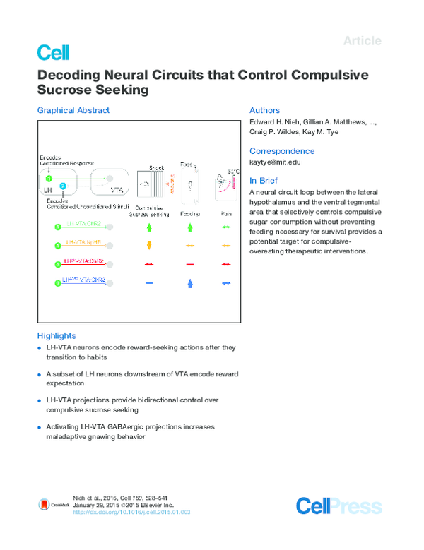 (PDF) Decoding Neural Circuits that Control Compulsive Sucrose Seeking ...