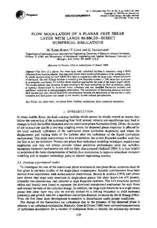(PDF) Modulation of Shear Flow by Large Bubbles