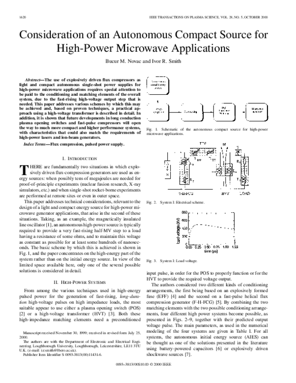 (PDF) Consideration of an autonomous compact source for high-power ...