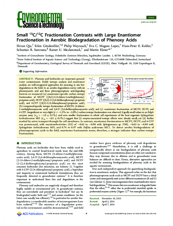 (PDF) Small 13C/12C Fractionation Contrasts with Large Enantiomer ...