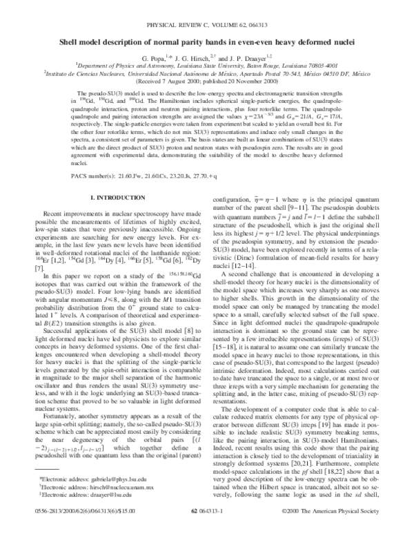 (PDF) Shell model description of normal parity bands in even-even heavy ...