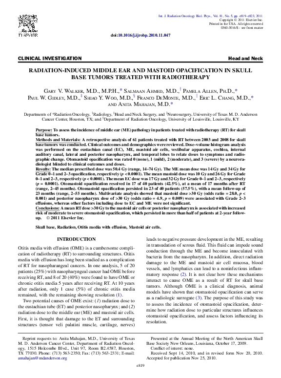 (PDF) Radiation-Induced Middle Ear and Mastoid Opacification in Skull ...