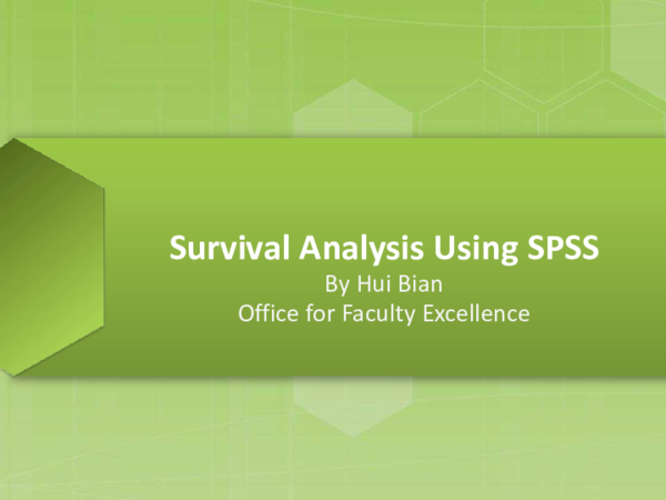 (PDF) Survival Analysis Using SPSS