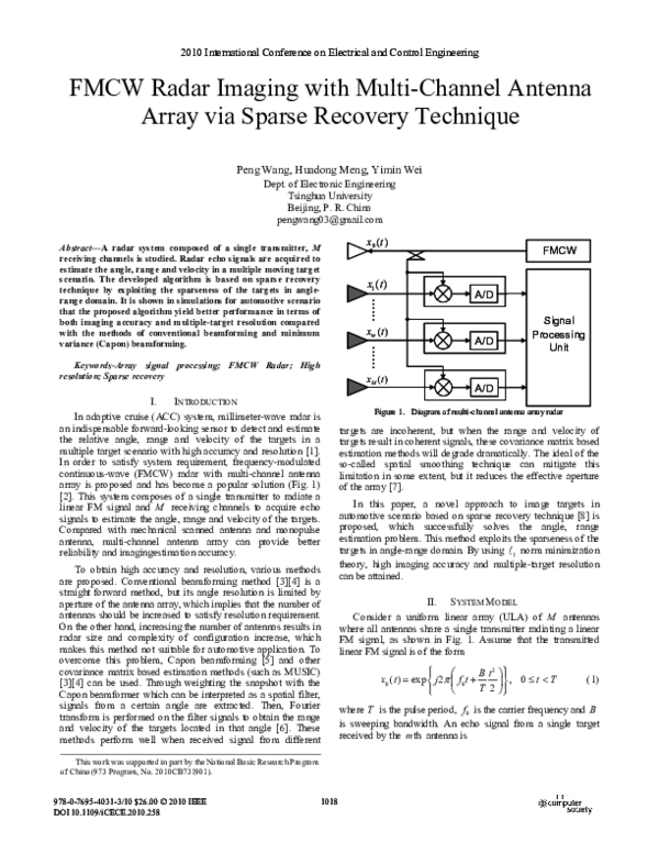 (PDF) FMCW Radar Imaging with Multi-channel Antenna Array via Sparse ...