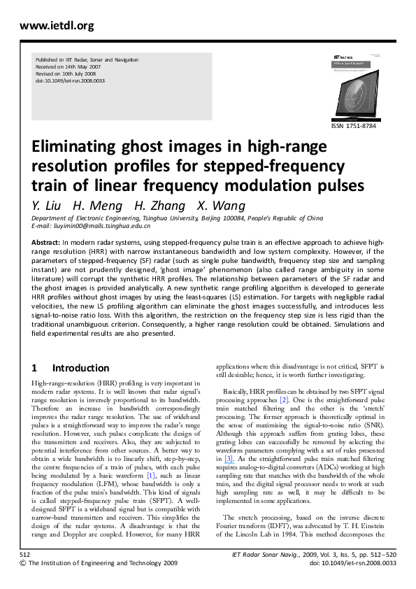 (PDF) Eliminating ghost images in high-range resolution profiles for stepped-frequency train of ...