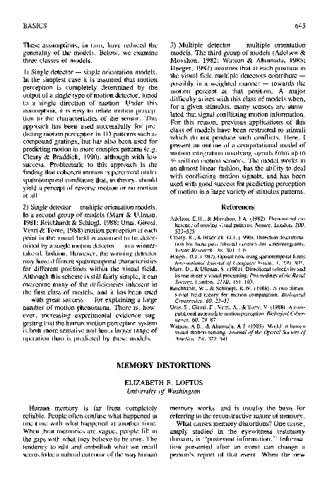 (PDF) Memory distortions