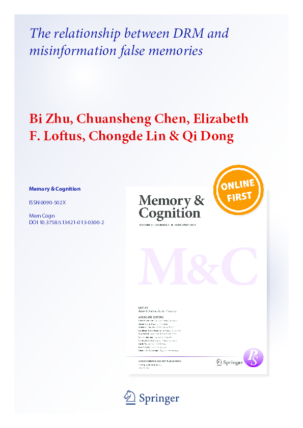 (PDF) The relationship between DRM and misinformation false memories