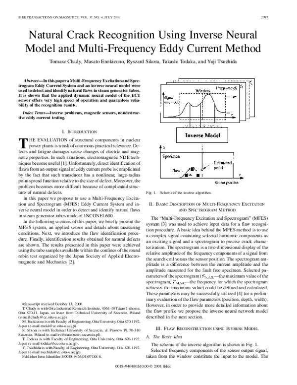 (PDF) Natural crack recognition using inverse neural model and multi-frequency eddy current method