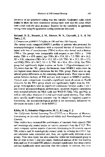 (PDF) The California Verbal Learning Test (CVLT) as a measure of memory ...