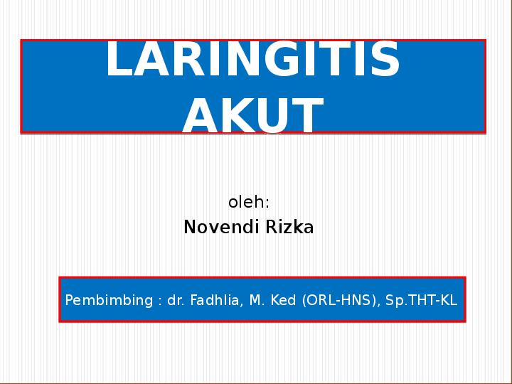 (PPT) LARINGITIS AKUT