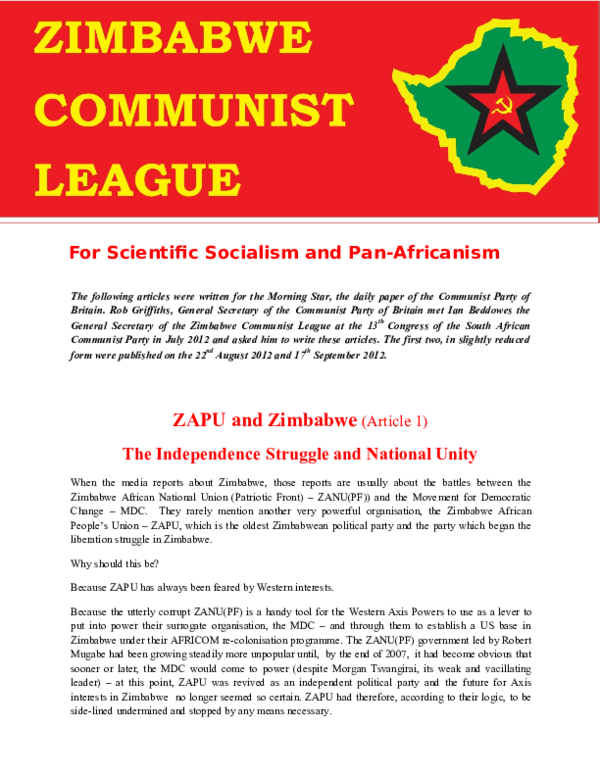 (DOC) For Scientific Socialism and Pan-Africanism The Independence ...