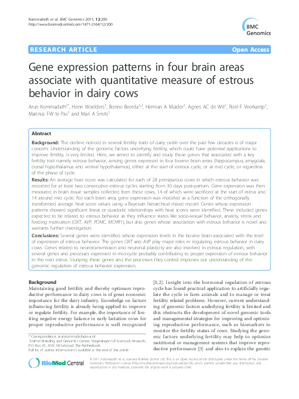 (PDF) Gene expression patterns in four brain areas associate with ...